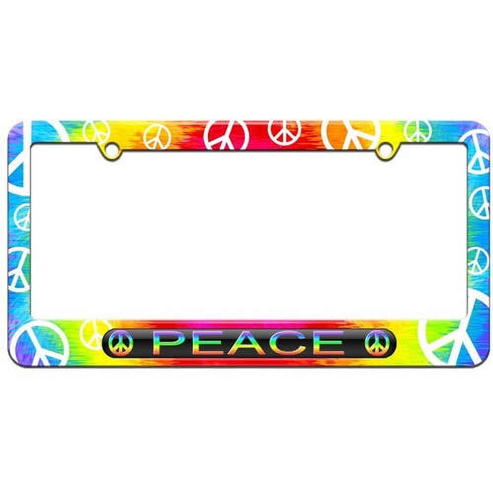 Peace, Signs Rainbow License Plate Tag Frame, Multiple Colors - Walmart.com