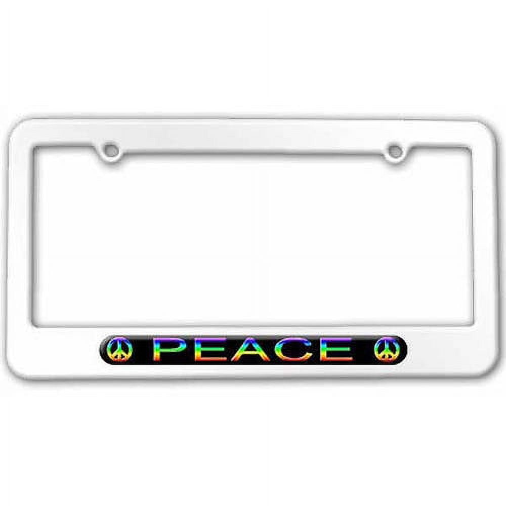 Peace, Signs Rainbow License Plate Tag Frame, Multiple Colors - Walmart.com