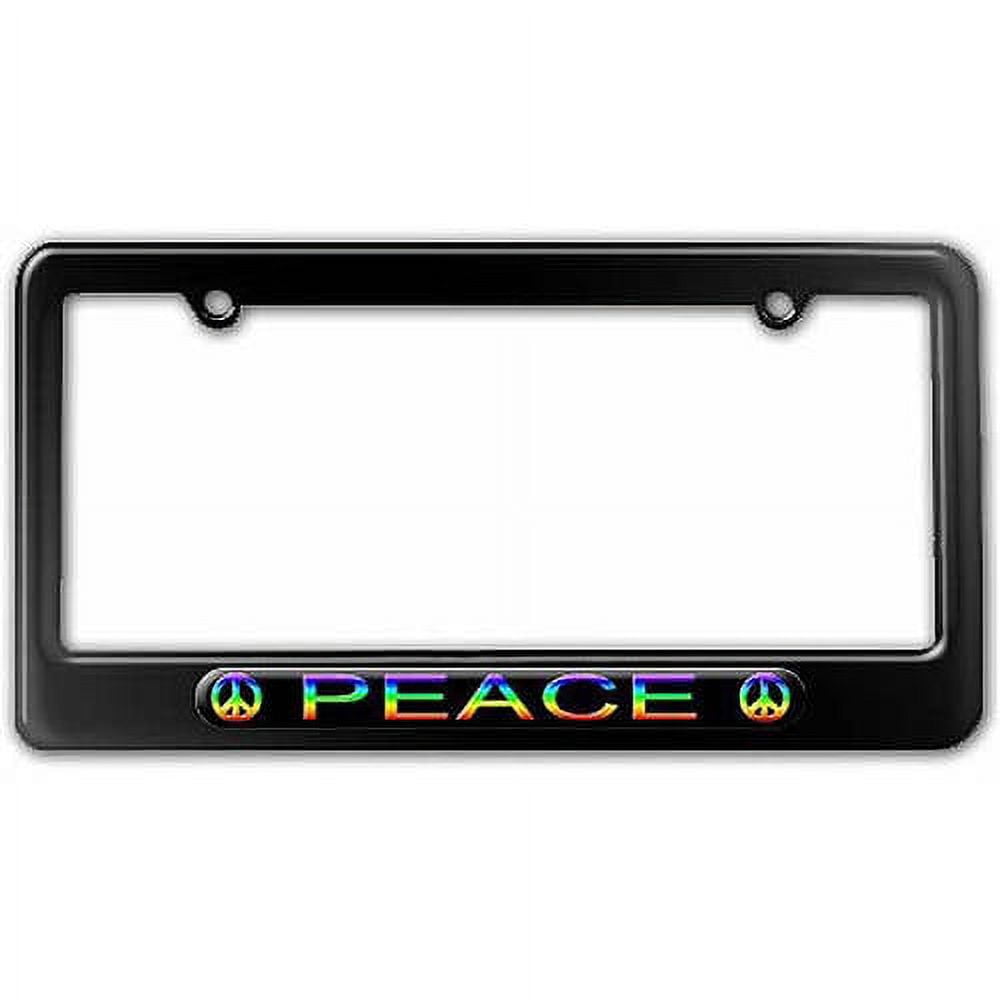Peace, Signs Rainbow License Plate Tag Frame, Multiple Colors - Walmart.com