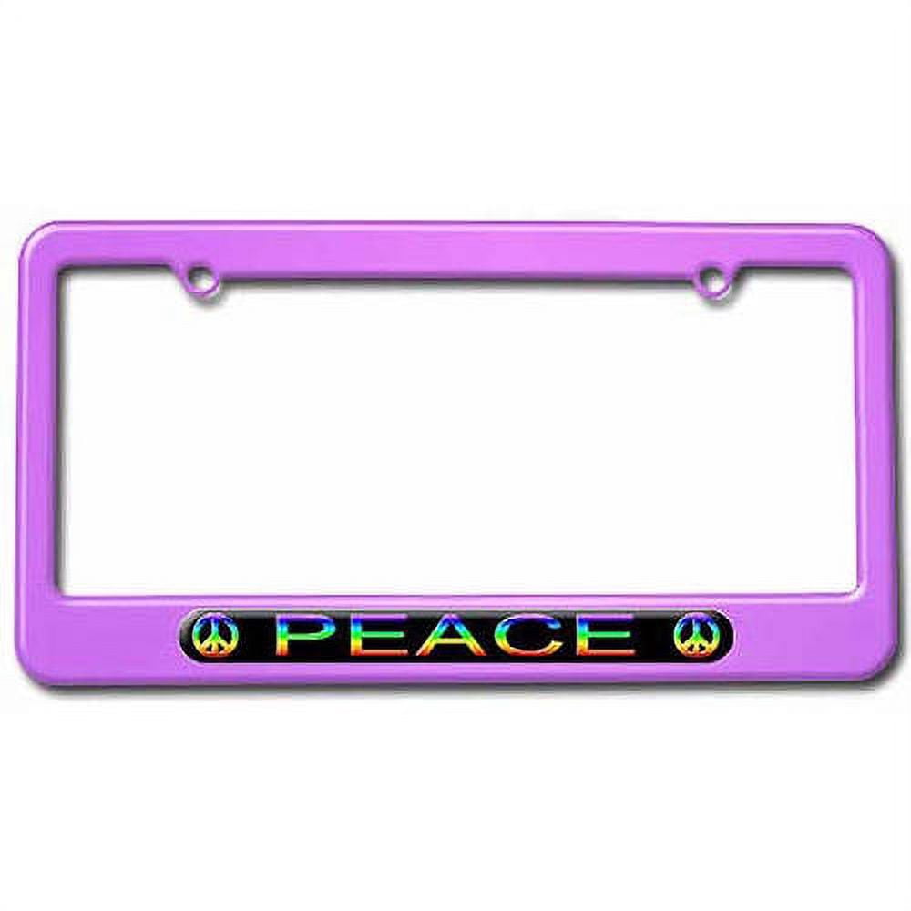 Peace, Signs Rainbow License Plate Tag Frame, Multiple Colors - Walmart.com