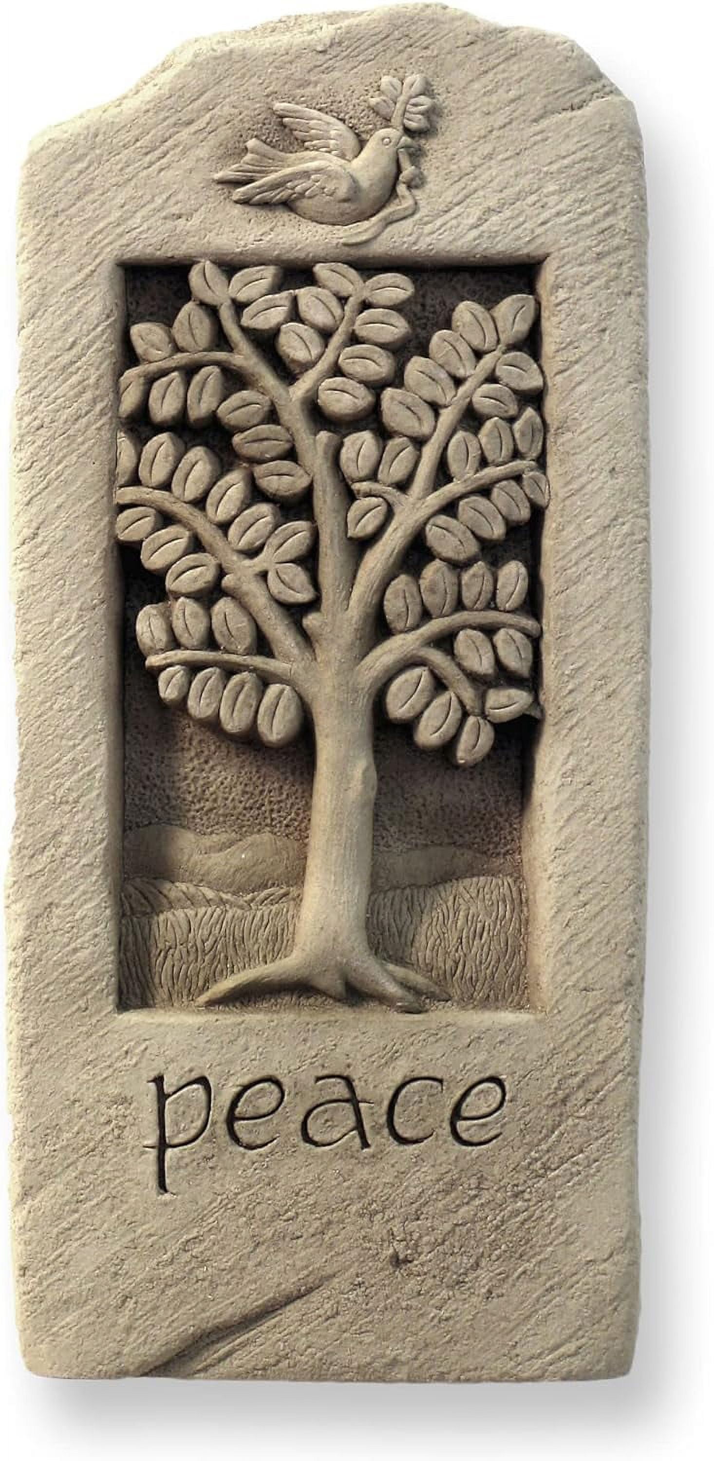 Peace Stone Wall Plaque Garden Statue Figurine, Original Sculpture ...