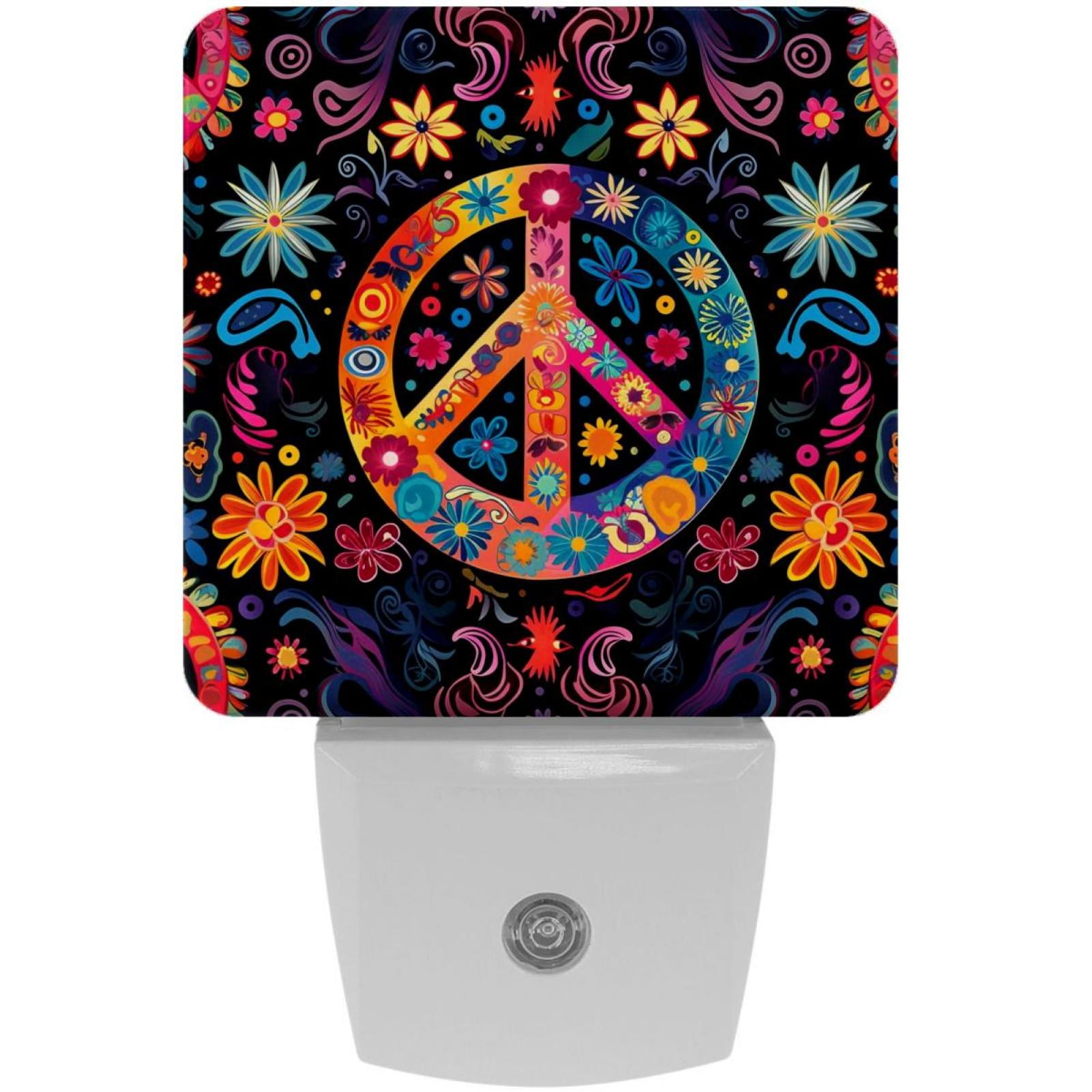 Peace Symbol LED Square Night Lights: Compact and Energy-Efficient ...