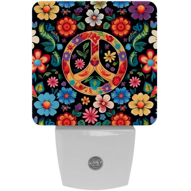 Peace Symbol LED Square Night Lights - Compact and Multifunctional ...