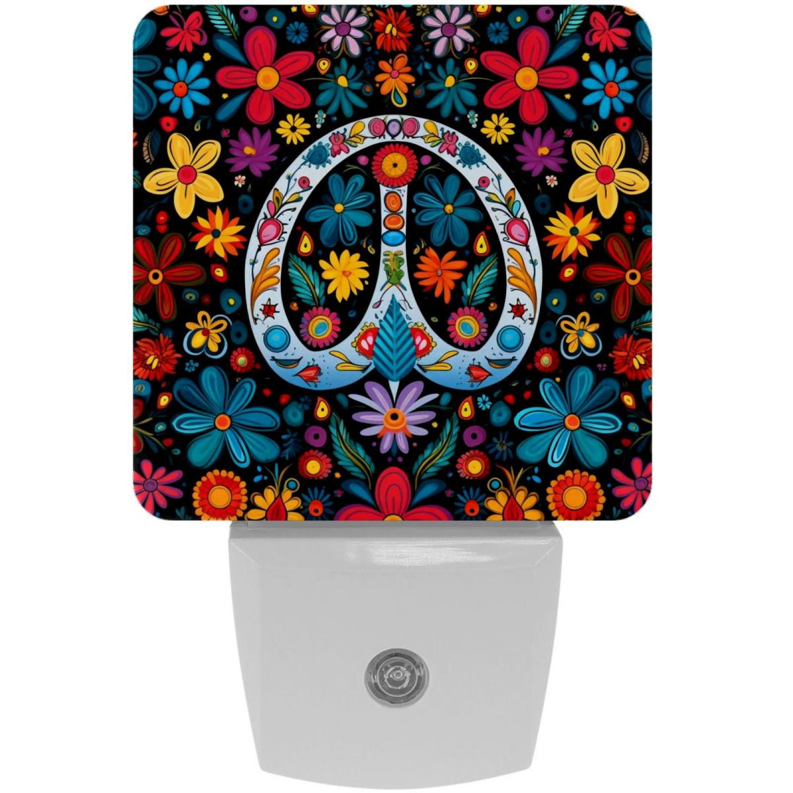 Peace Symbol LED Square Night Lights - Compact and Multifunctional ...