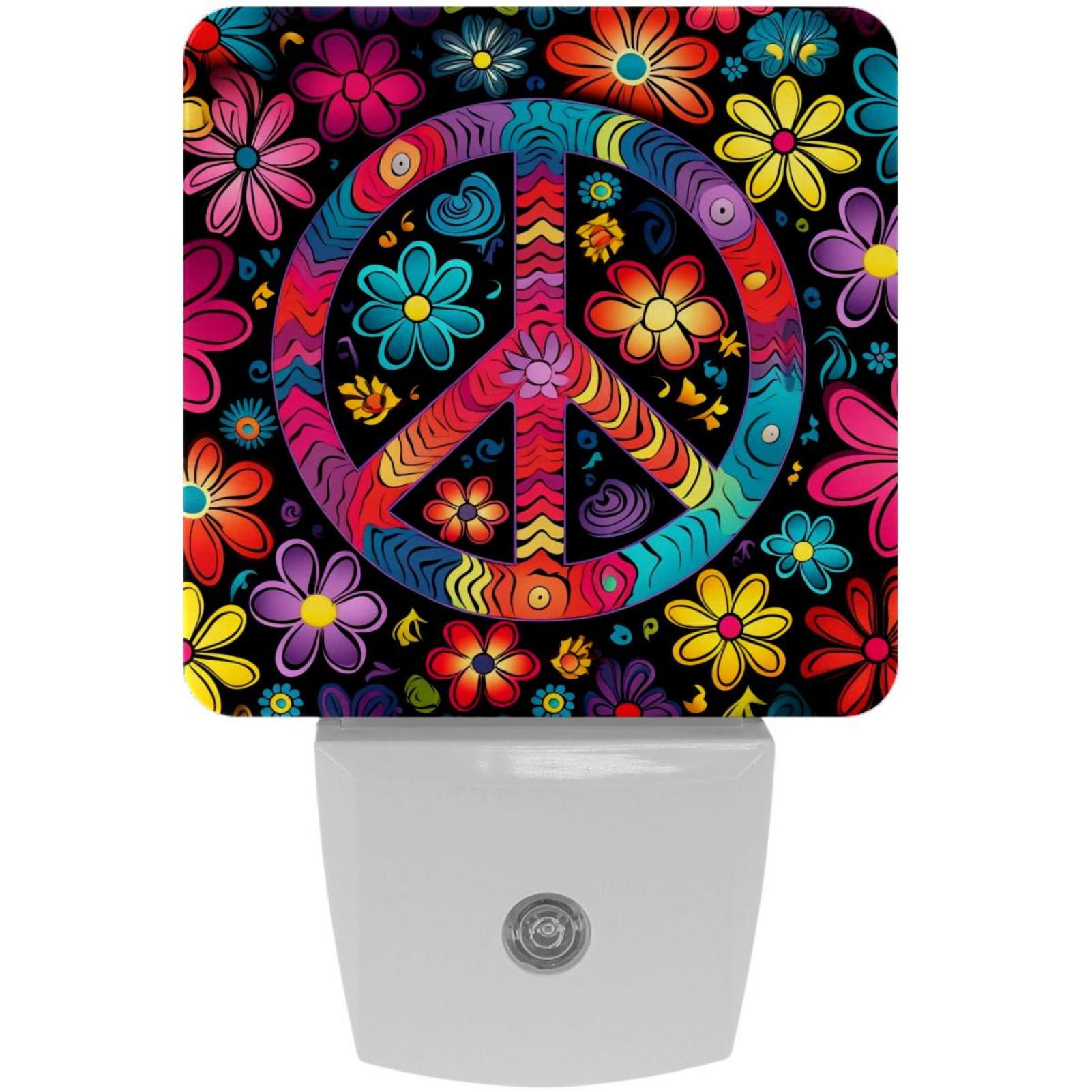 Peace Symbol LED Square Night Lights - Energy Efficient and ...