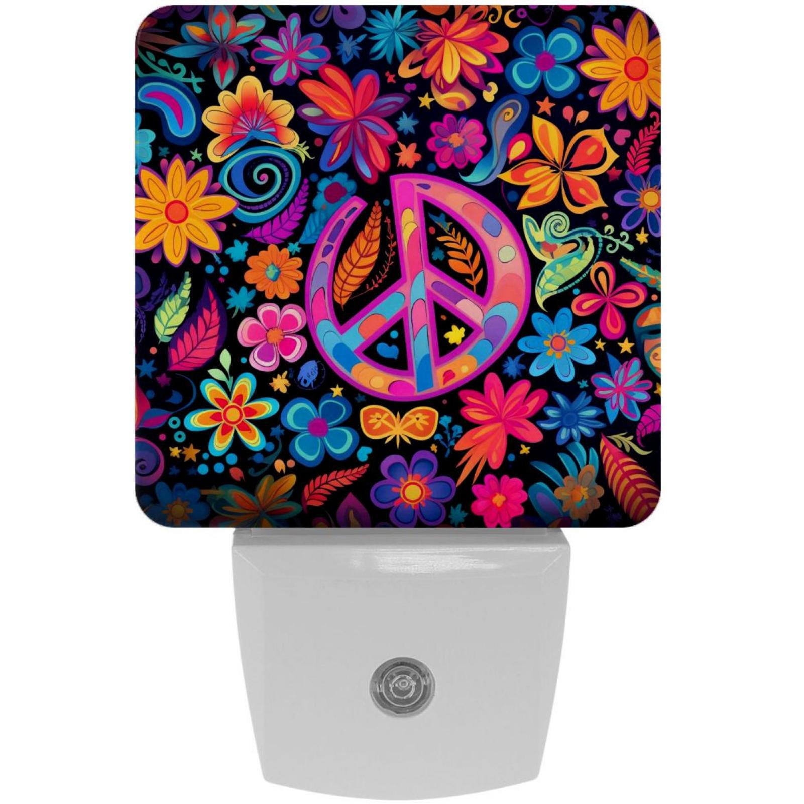 Peace Symbol LED Square Night Lights - Energy Efficient and Sleek ...