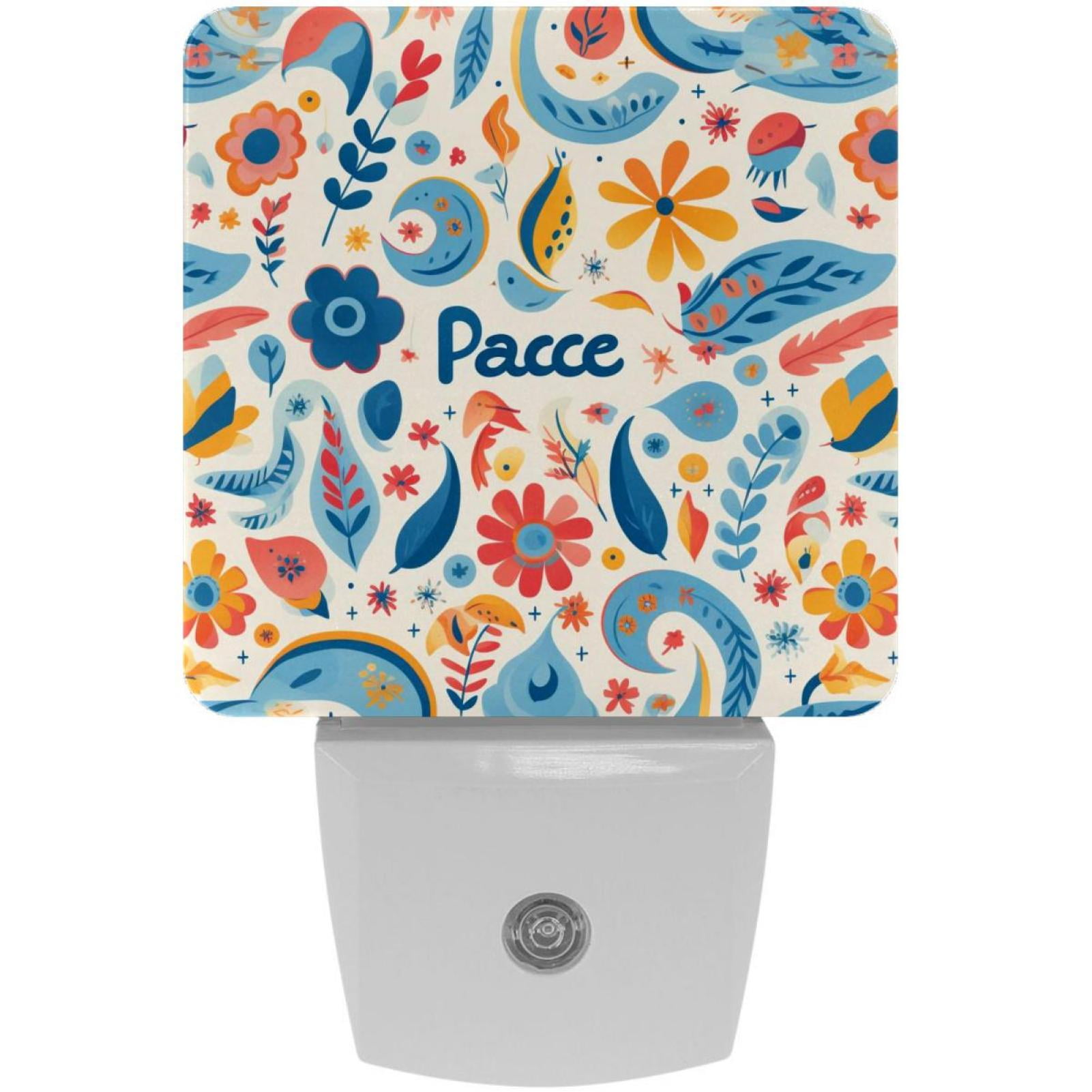 Peace Symbol LED Square Night Lights - Energy Efficient and Sleek ...