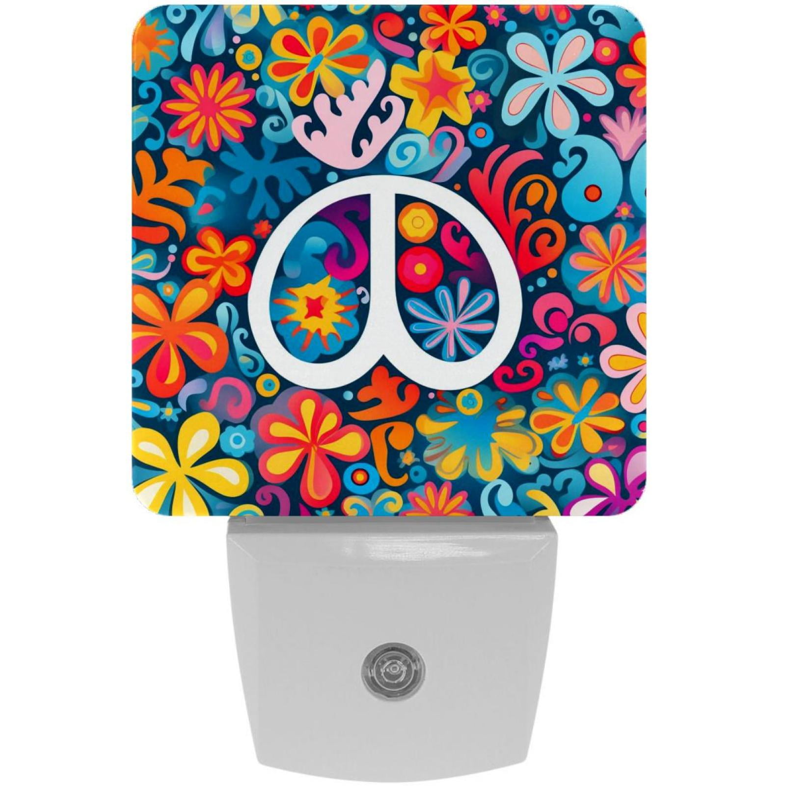 Peace Symbol LED Square Night Lights - Stylish and Functional ...