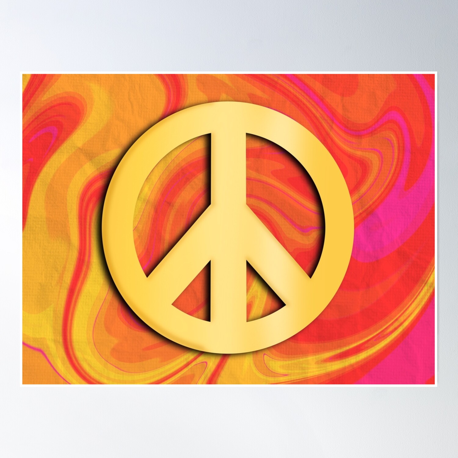 Peace Symbol Poster Wall Art, Modern Wall Decor, 8x12 UNFRAMED ...