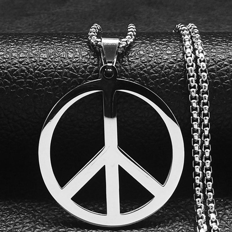 [Peace Symbol] Stylish Stainless Steel Necklace For Men | Stainless ...