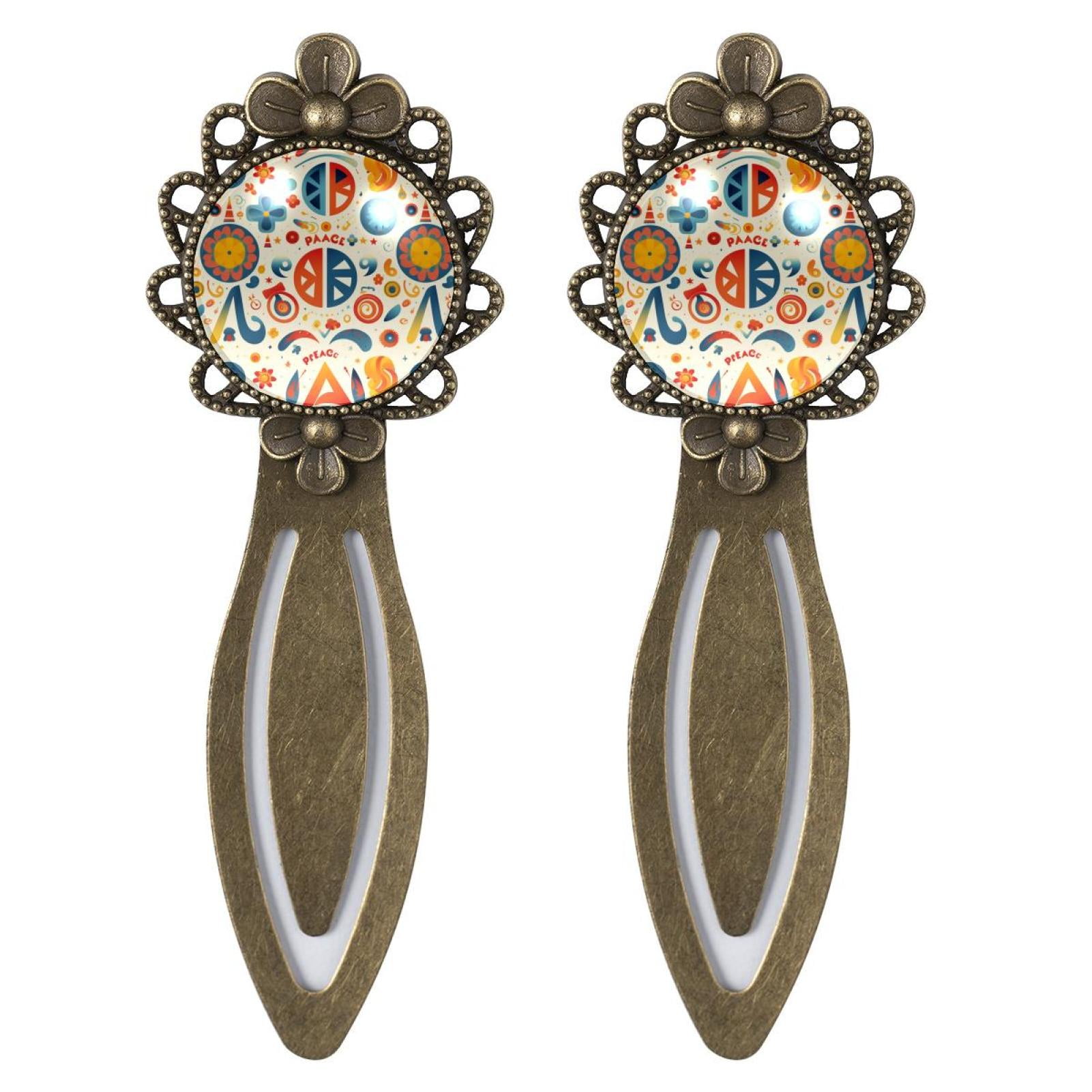 Peace Symbol Vintage Copper-Colored Lace Bookmarks: Stainless Steel ...