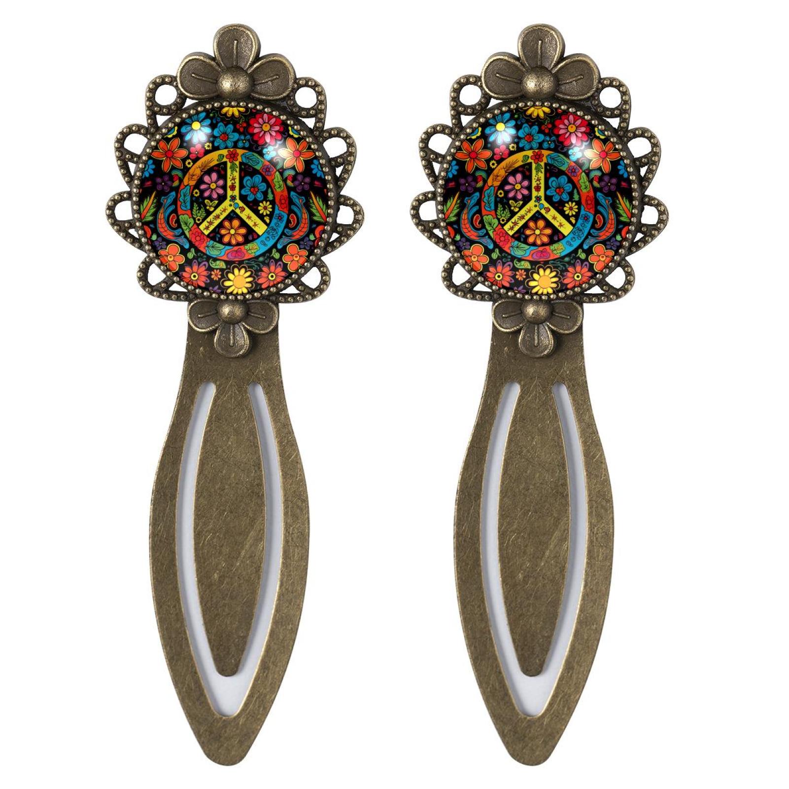 Peace Symbol Vintage Copper-Colored Lace Bookmarks: Stainless Steel ...