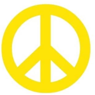 Peace Symbol - Vinyl Sticker Decal Wall Art Decor - Yellow - Walmart.com