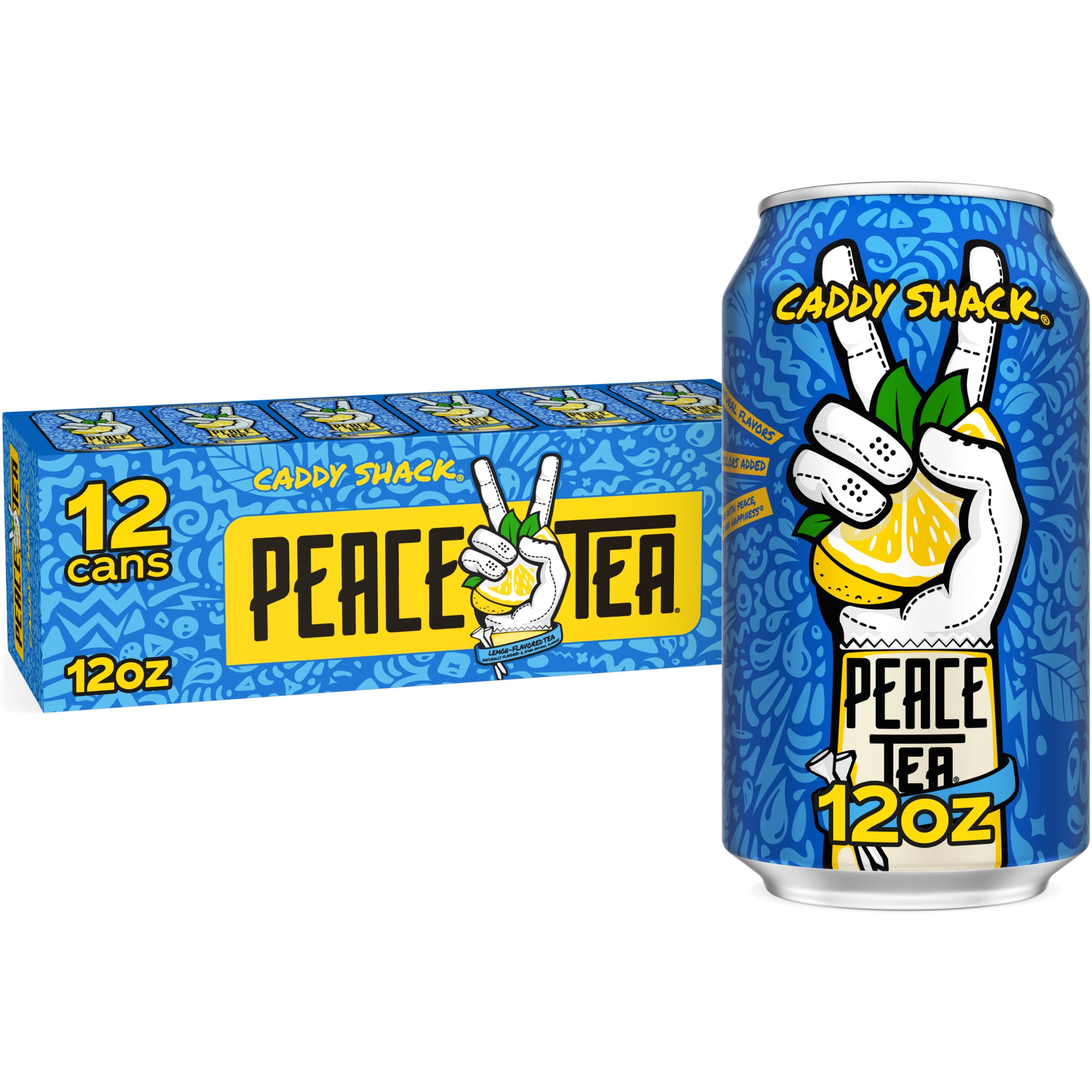 Peace Tea Caddy Shack Lemon-Flavored Canned Iced Tea, 12 fl oz, 12 Pack ...