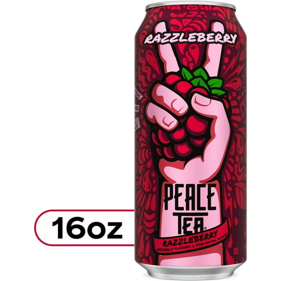 Peace Tea Razzleberry Canned Iced Tea 12 fl oz, 12 Pack Fruit-Forward ...