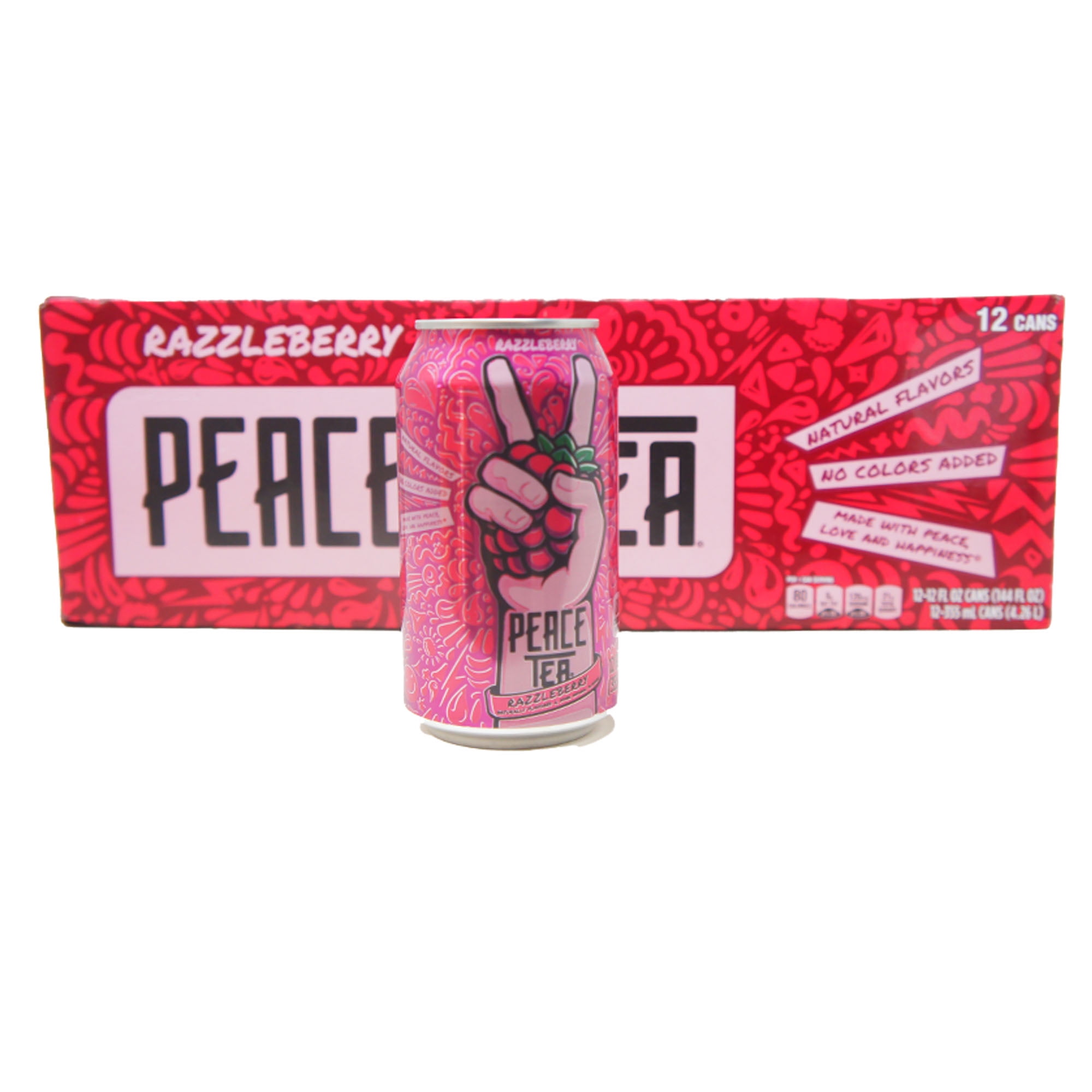 Peace Tea Razzleberry Raspberry Flavor Iced Tea 12 oz Can Pack ...