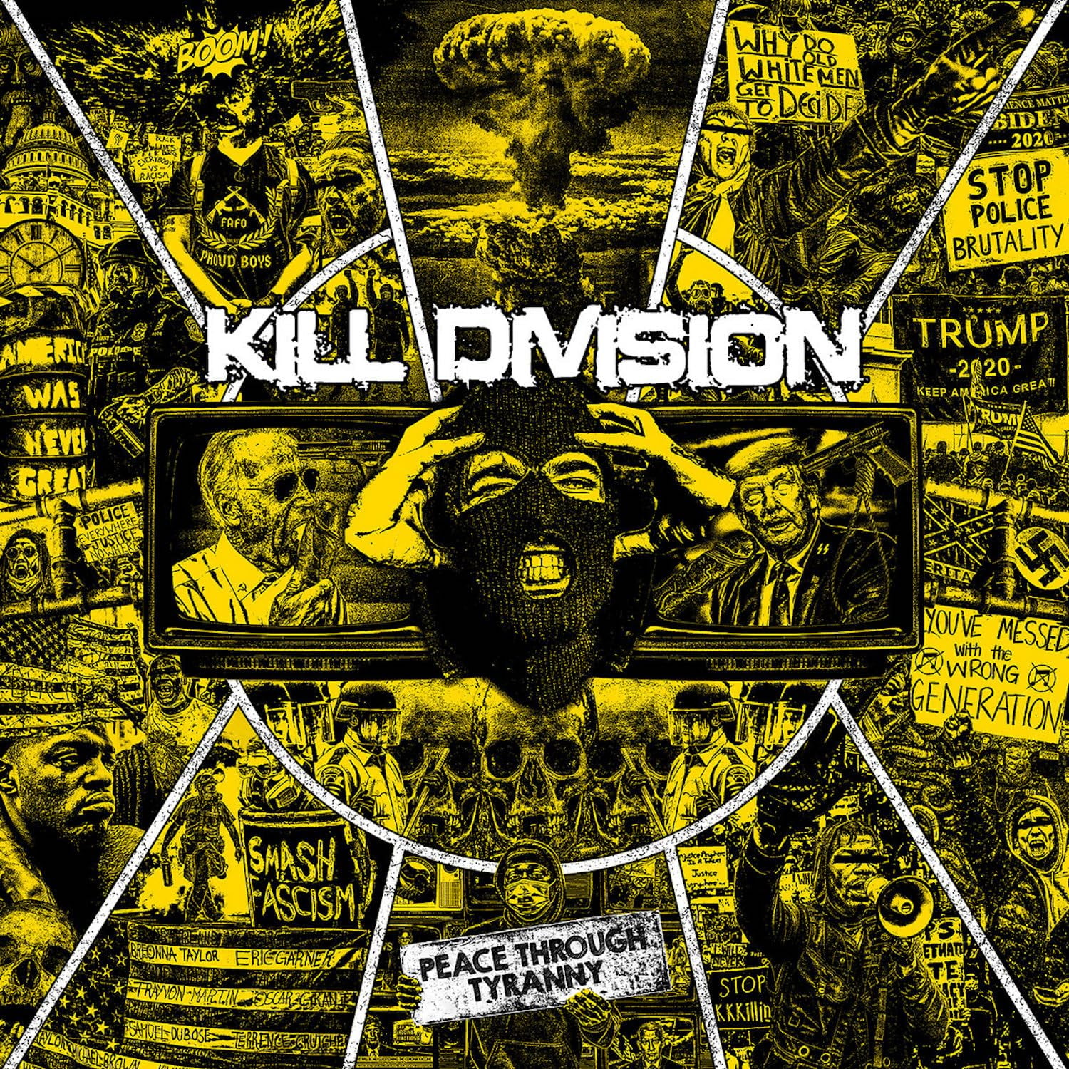 Kill Division Peace Through Tyranny Yellow / Black Color Merge (Vinyl ...