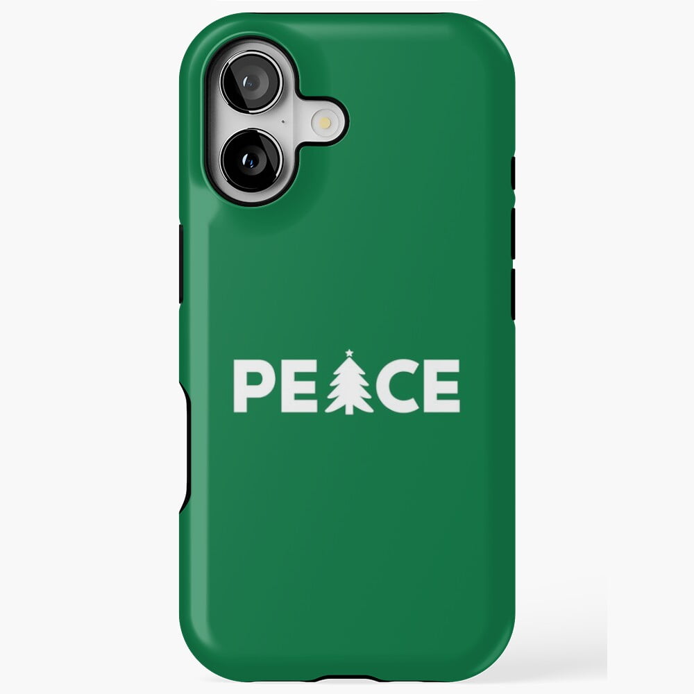 Peace Tree Holiday Symbol Festive Calm Design 5 with iPhone 17 through ...