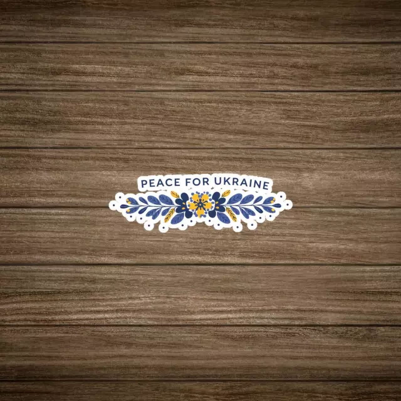 Peace For Ukraine Sticker - Support Ukrainian Freedom Floral Decalphone ...