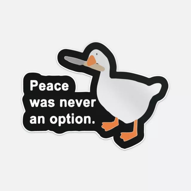 Peace Was Never An Option Sticker Phone Decal Water Bottle Stickers Car ...