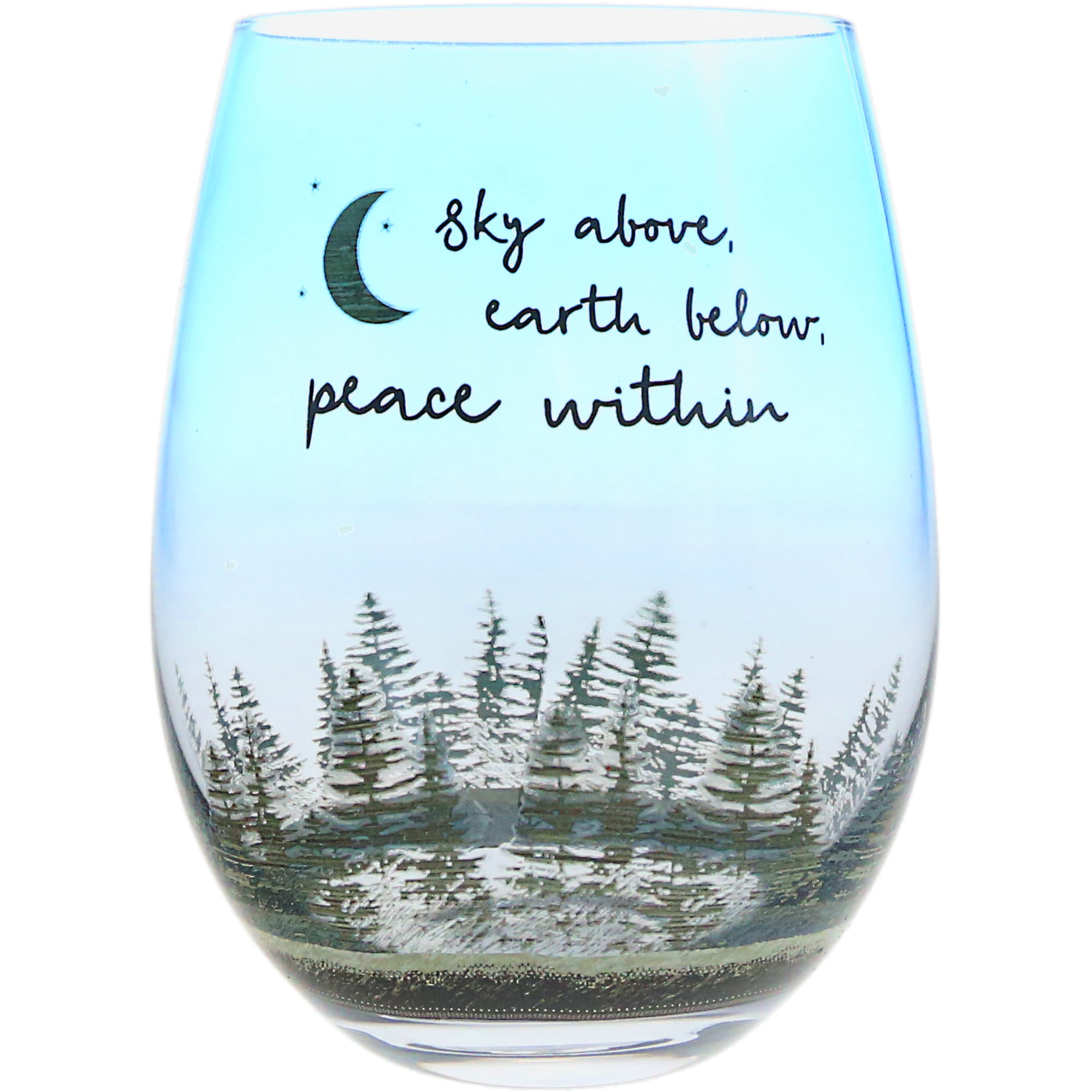 Peace Within - 18 oz Stemless Wine Glass - Walmart.com