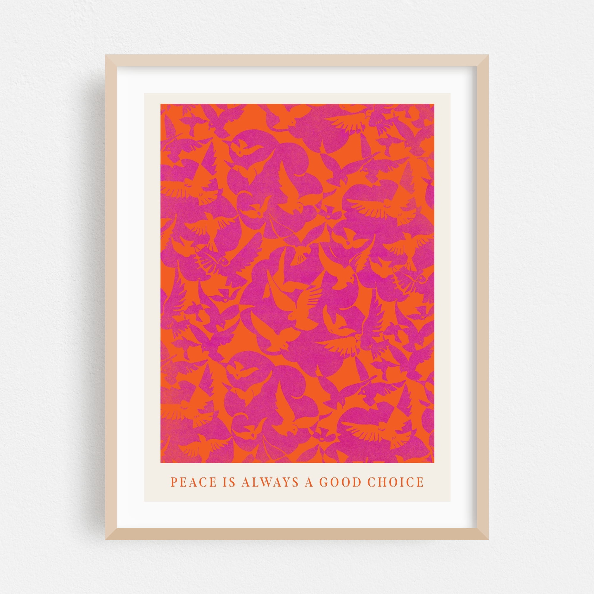 Peace is always a good Chance - Mixed Media Bird Quote Pattern ...
