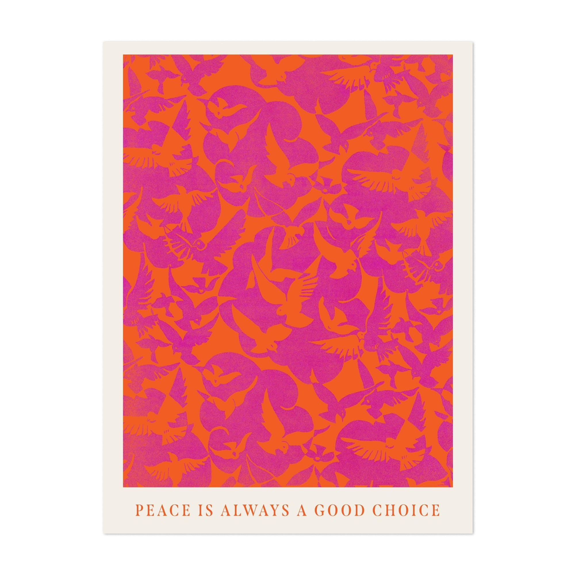 Peace is always a good Chance - Mixed Media Bird Quote Pattern ...