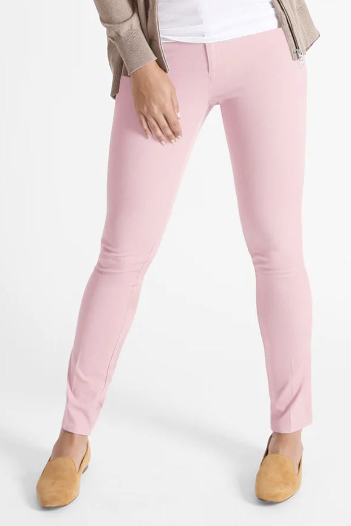 Peace of Cloth Zip Button Closure 5 Pocket Belt Hoop Solid Twill Pant ...