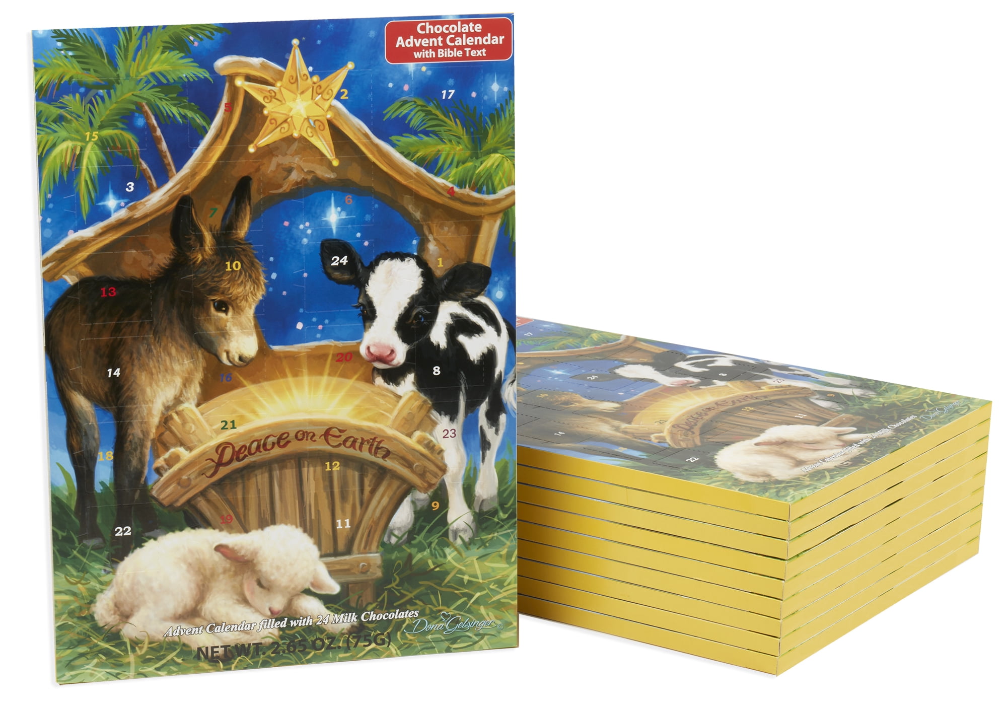 Peace of Earth Chocolate Advent Calendar 10-Pack with Nativity story ...