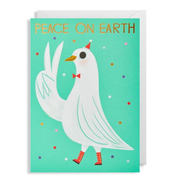 Peace on Earth Greeting Card with Charming Dove Design – Includes ...