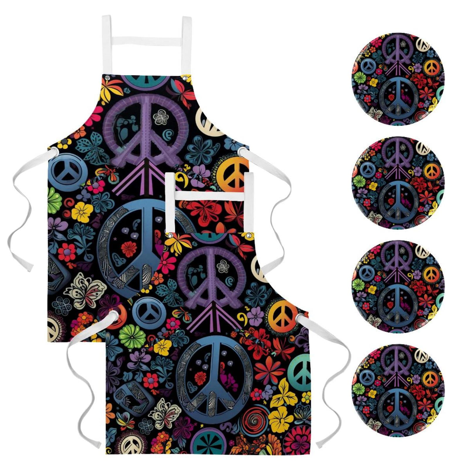 Peace symbol 2 Pack Waterproof Pin Set with Pockets and Badge Pins ...