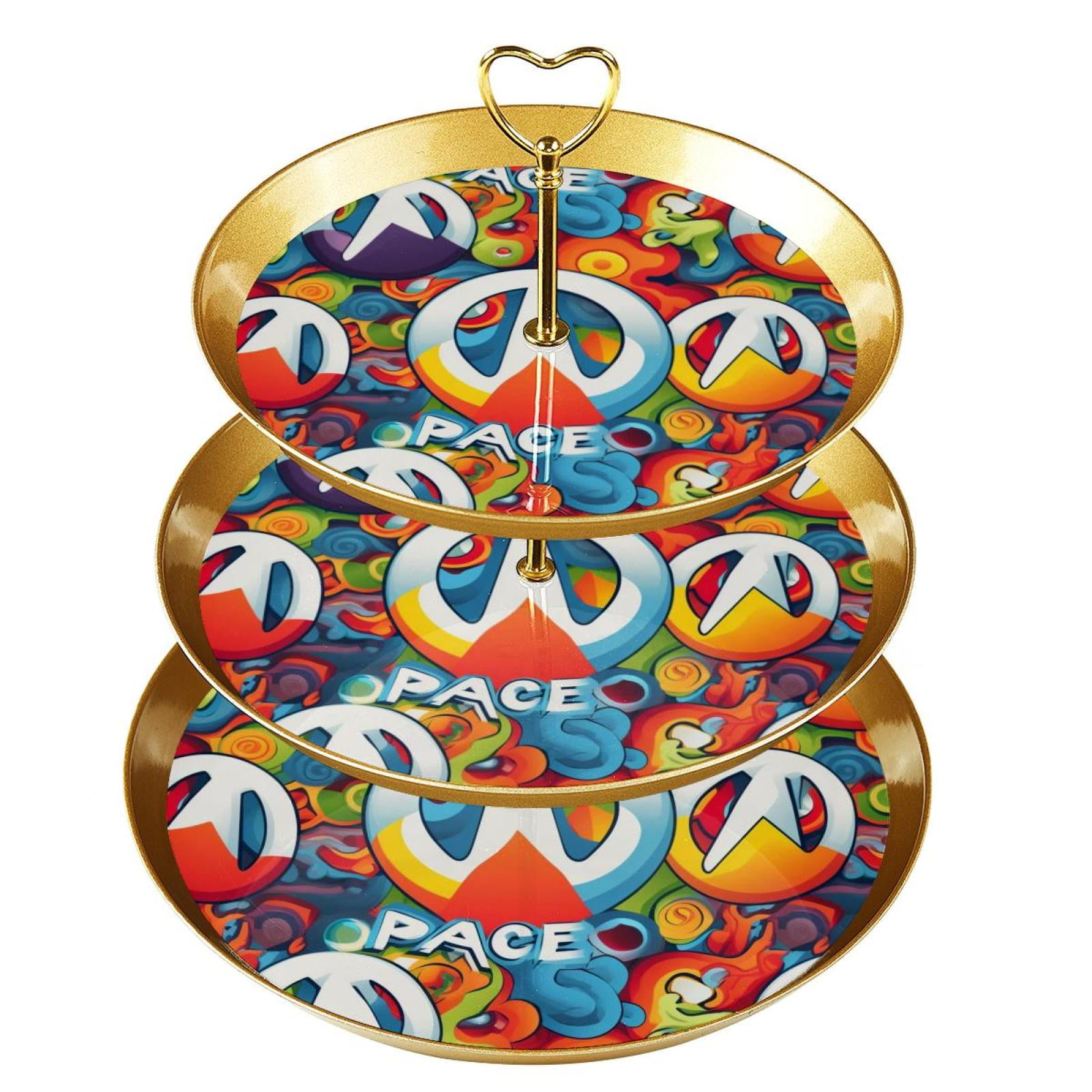 Peace symbol Elegant Cupcake Holder Stand Display for Dessert Table ...