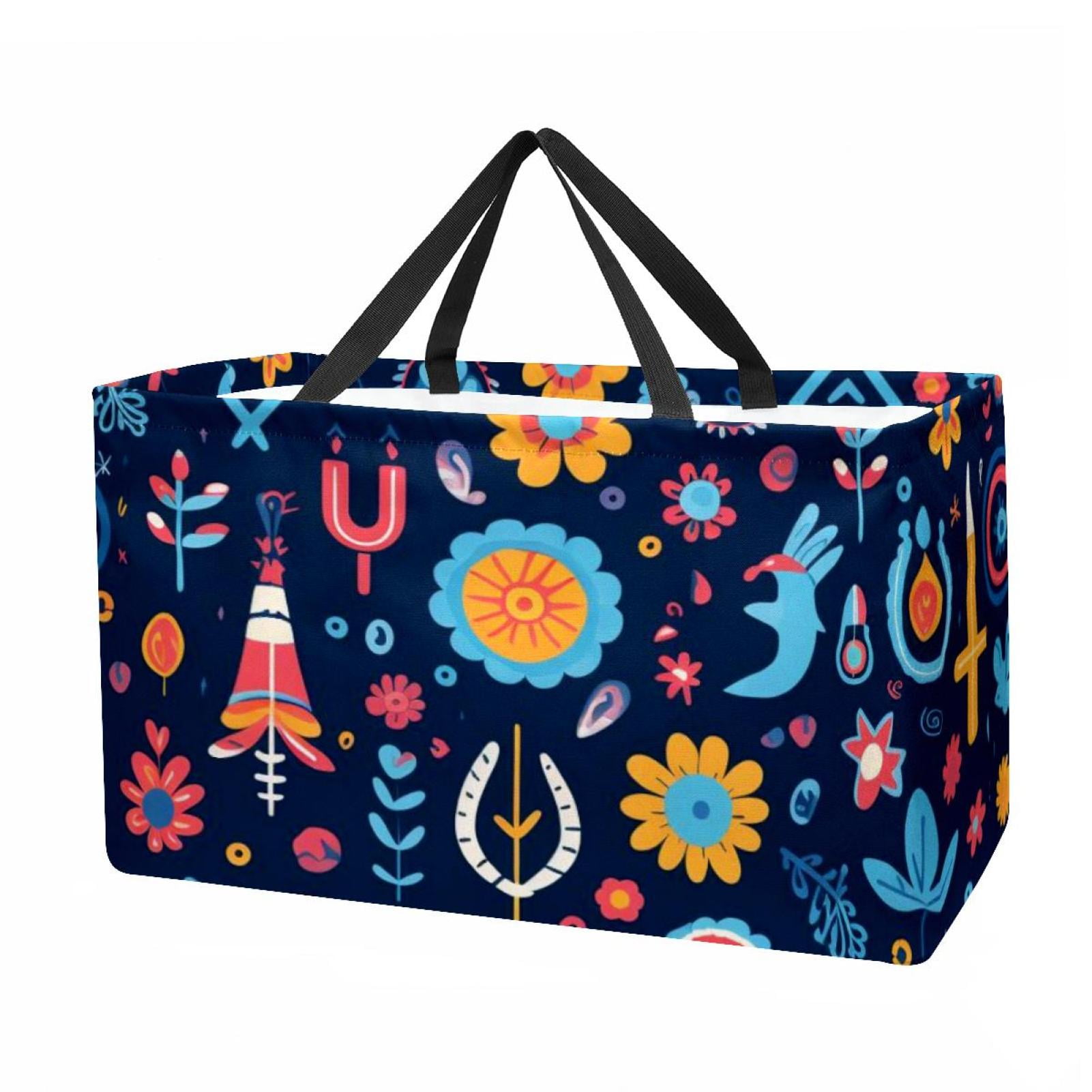 Peace symbol Large Capacity Reusable Foldable Oxford Cloth Storage Bins ...