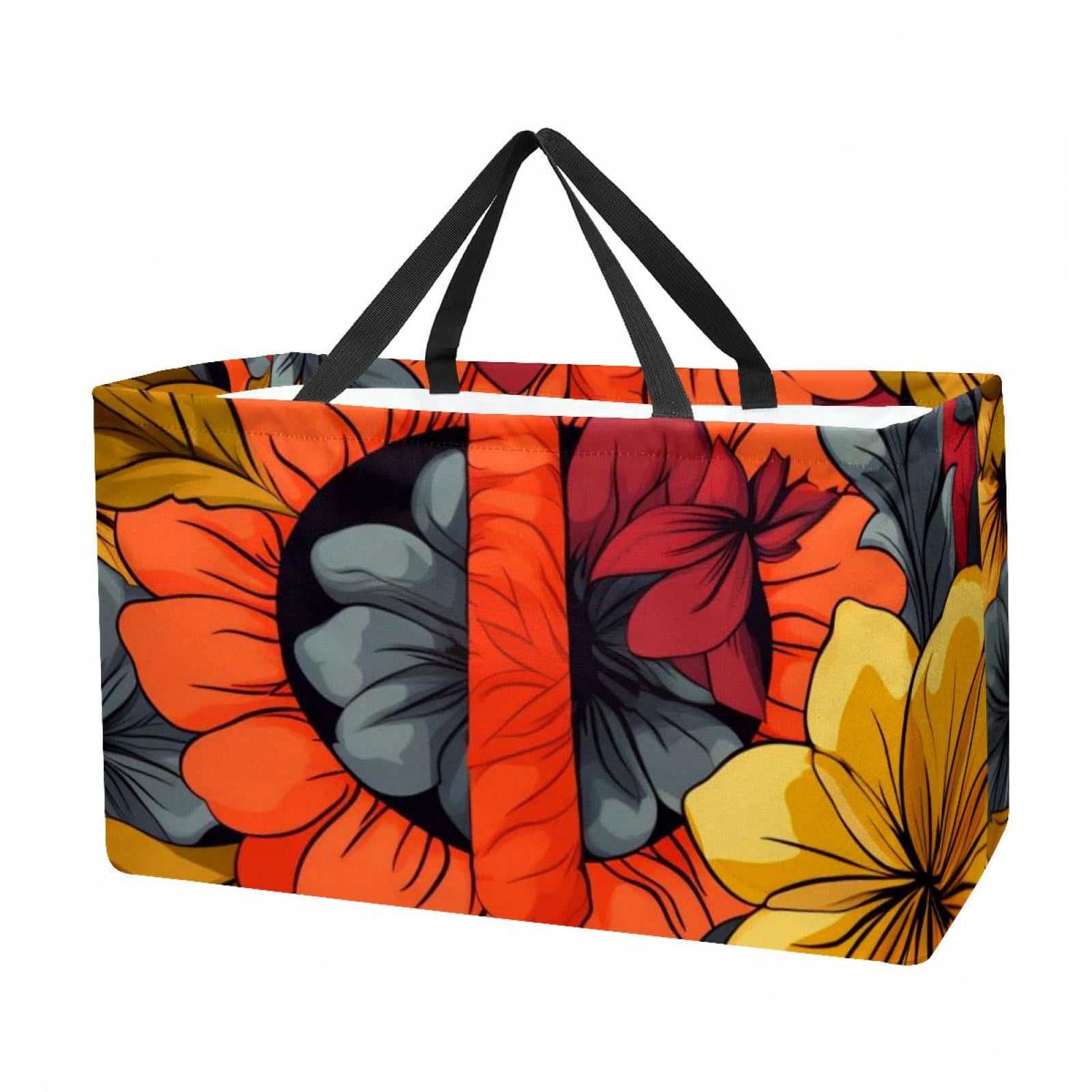 Peace symbol Large Capacity Reusable Foldable Oxford Cloth Storage Bins ...