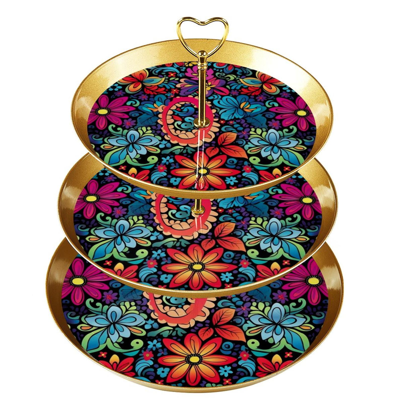 Peace symbol Plastic Disc Cupcake Stand with Iron Pillars, 32cm Height ...