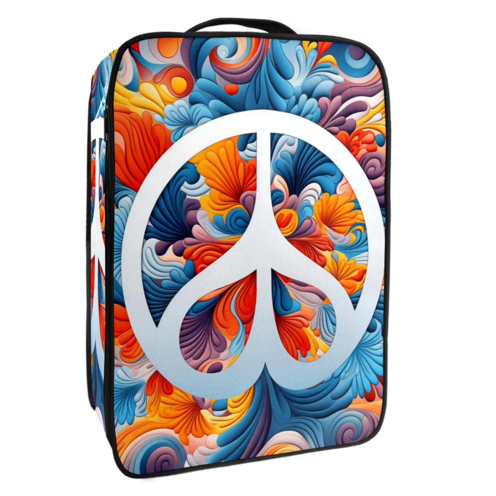 Peace symbol Polyester Shoe Box Organizer - 23x31cm/9x12in Storage ...
