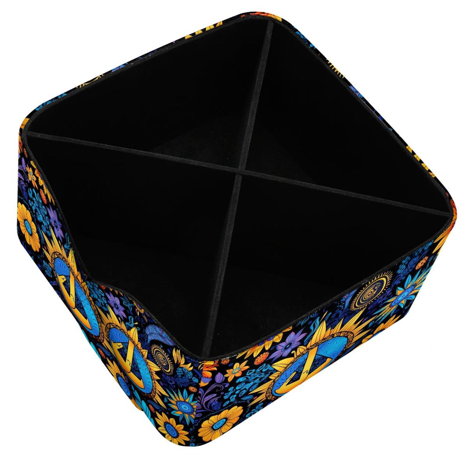 Peace symbol Square Pencil Holder with 4 Compartments, Removable ...