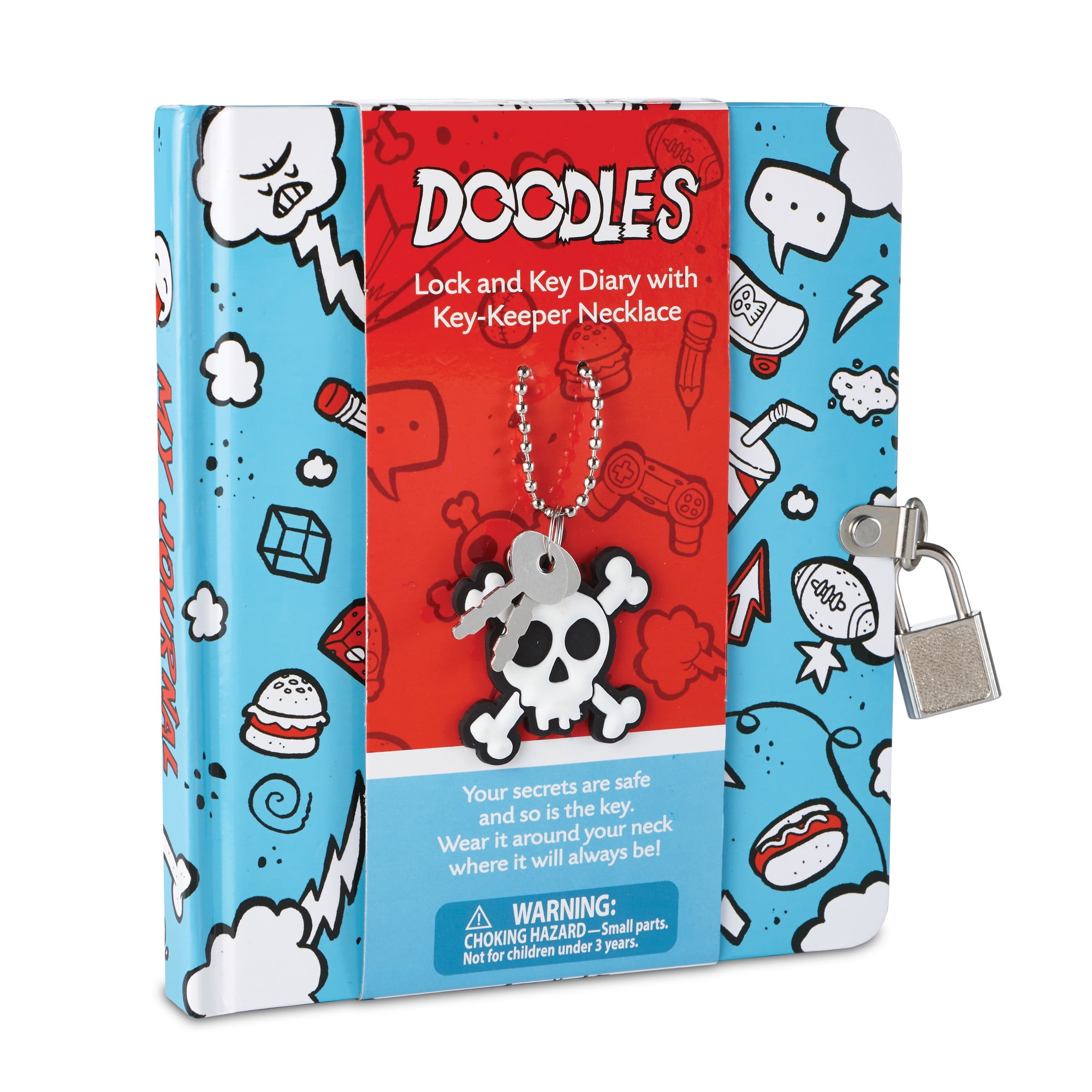 Peaceable Doodle Diary with Key-Keeper Necklace and Skull Charm ...