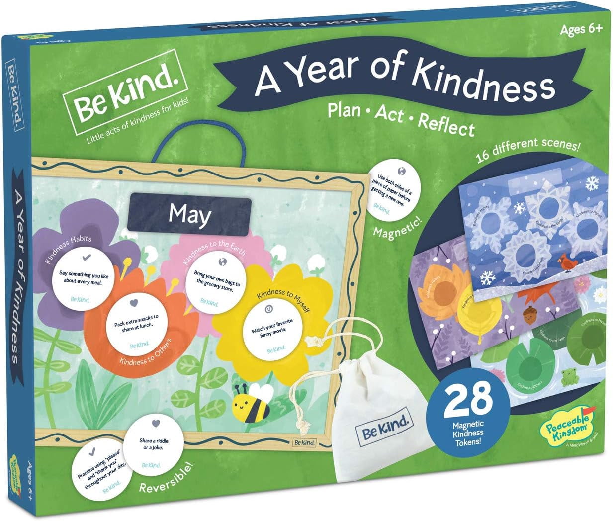 Peaceable Kingdom A Year of Kindness Calendar, Monthly Activity Board ...