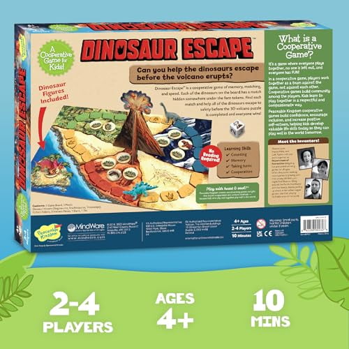 Peaceable Kingdom Dinosaur Escape Cooperative Memory Game of Logic and ...