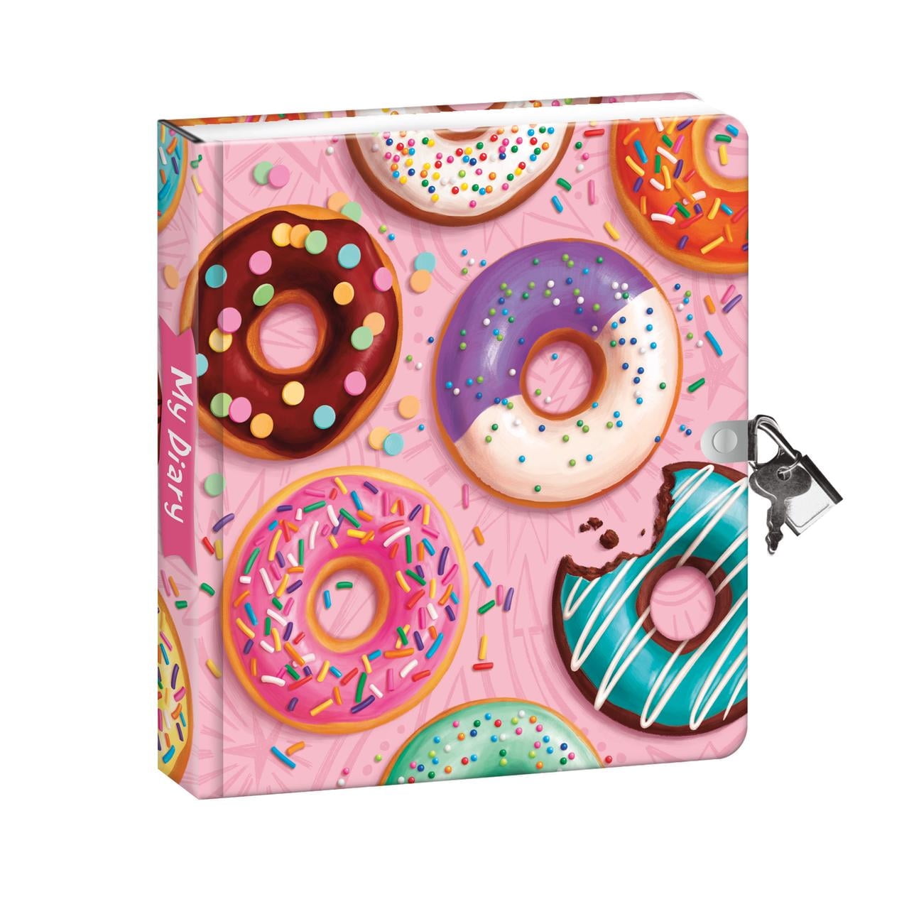 Peaceable Kingdom Donut Diary with Lock & Key, 6.25" Hard Cover, 208 ...
