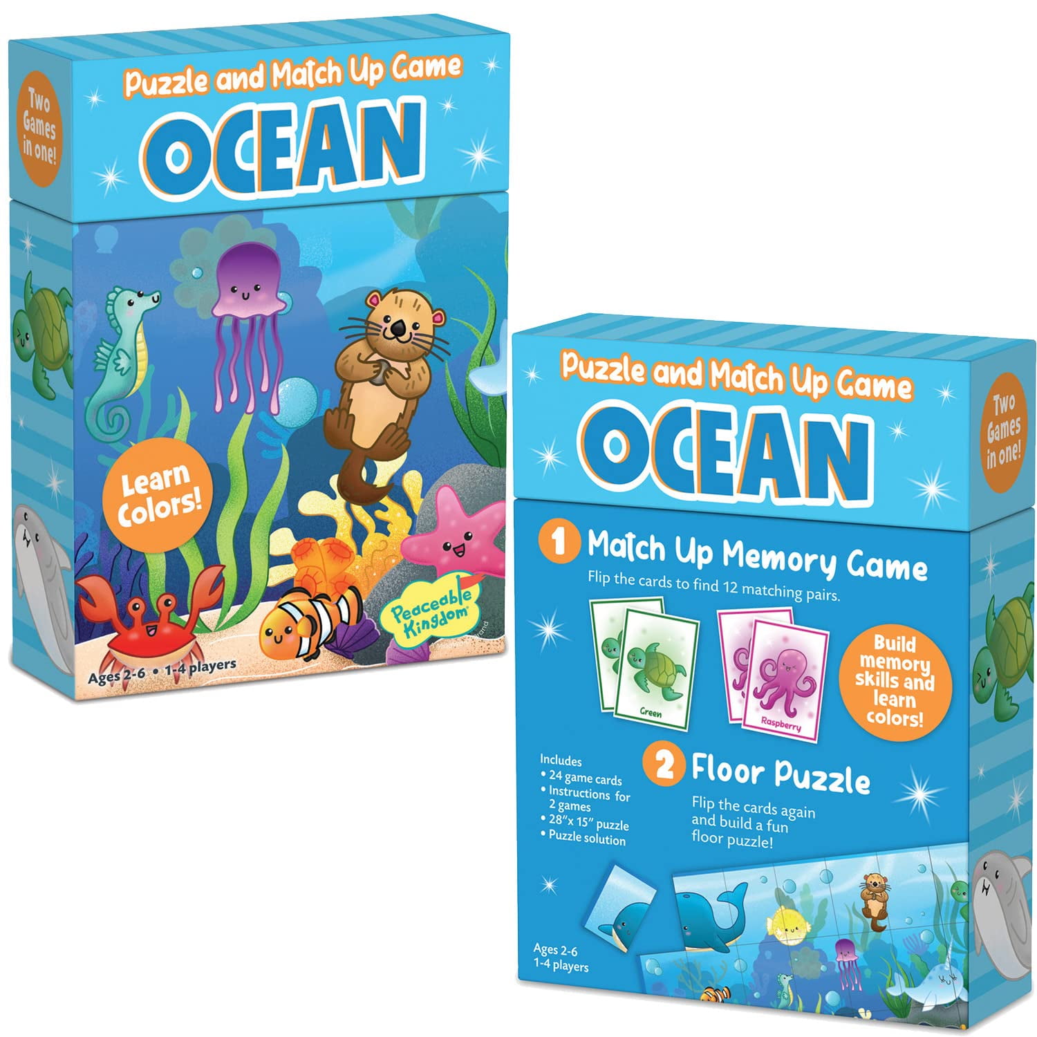 Peaceable Kingdom Match Up Game and Puzzle Color Recognition Game, 3 in ...