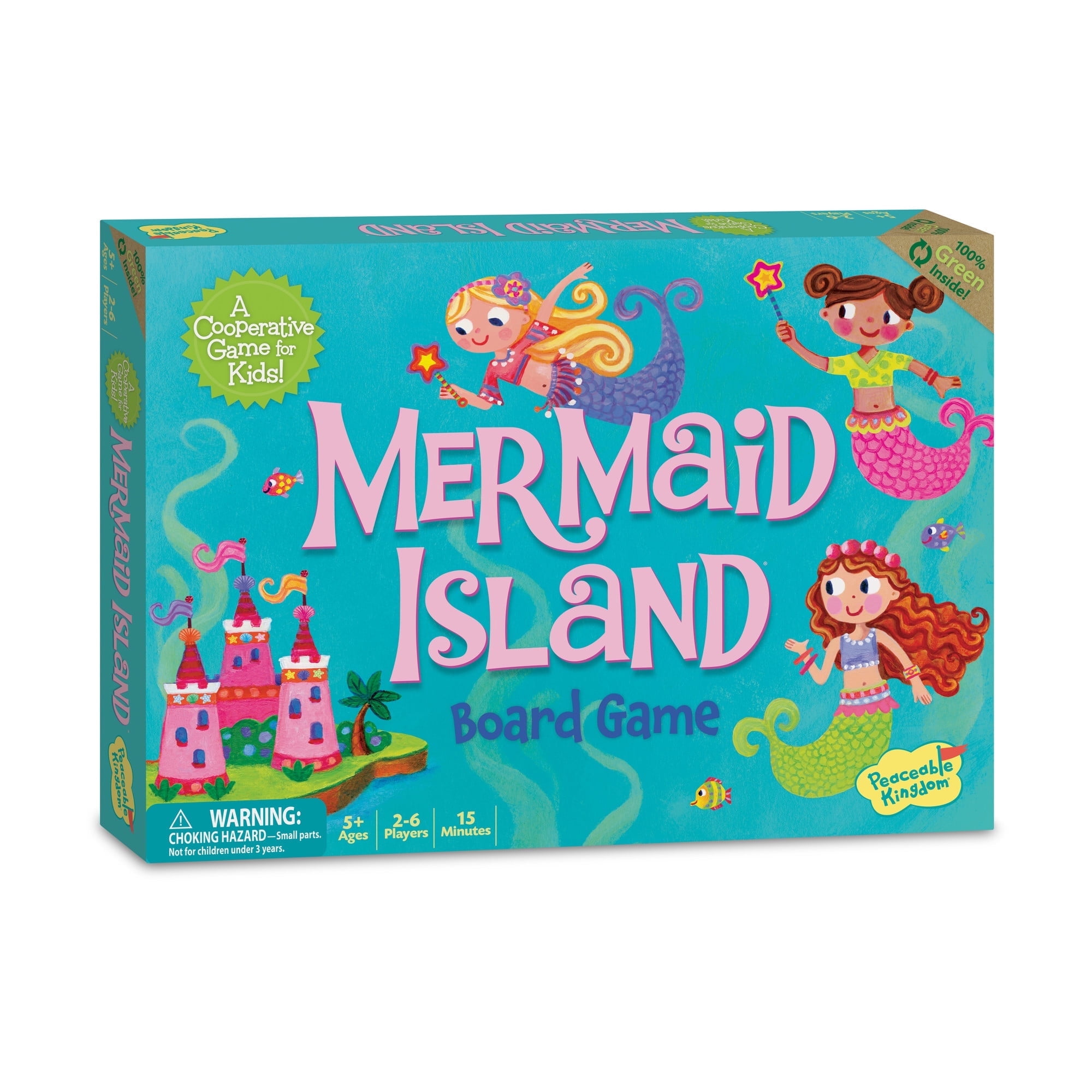 Peaceable Kingdom Mermaid Island Coop Game, 2-6 Players, Ages 5 ...