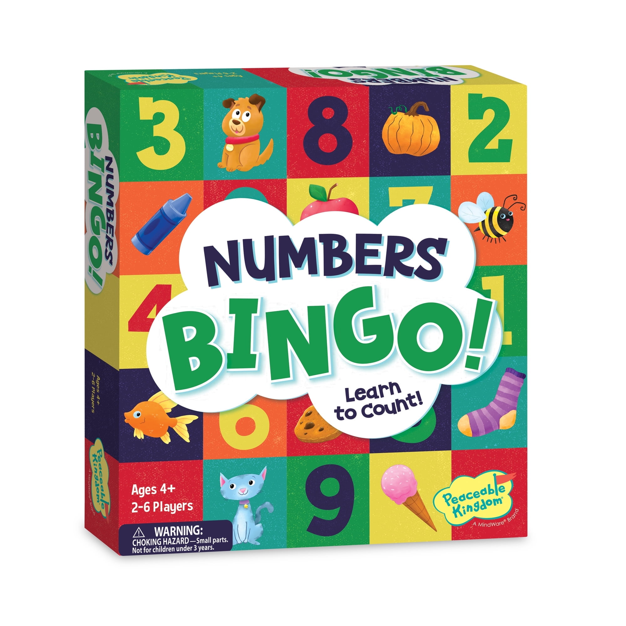 Peaceable Kingdom Numbers Bingo, Counting and Number Recognition Game ...