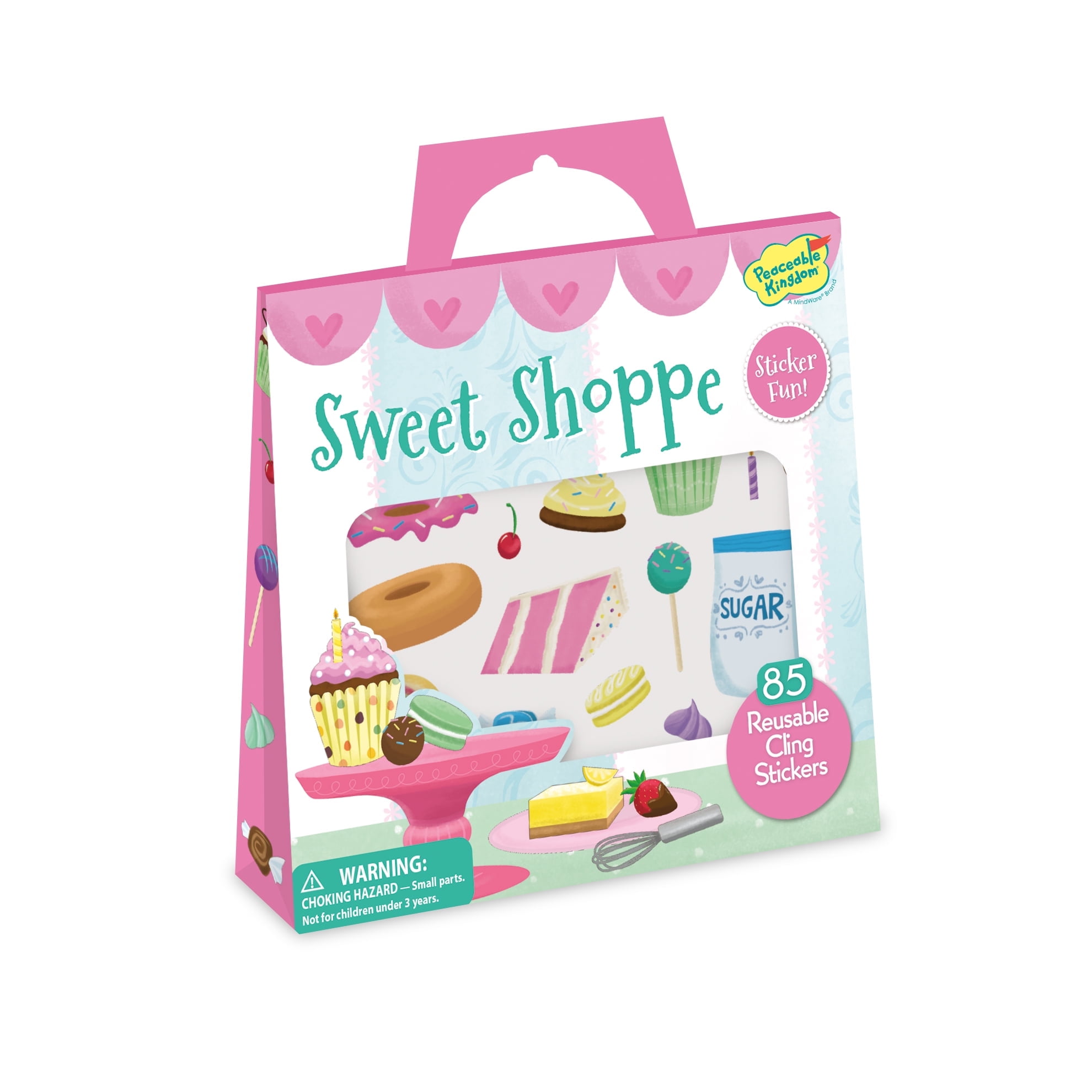 Peaceable Kingdom Reusable Sticker Totes: Sweet Shoppe, 2 Sticker ...