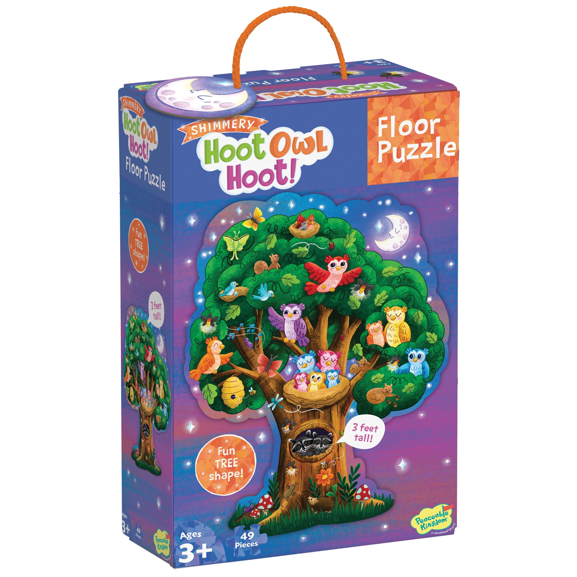 Peaceable Kingdom Hoot Owl Hoot Floor Puzzle, 47 Piece Giant Floor ...