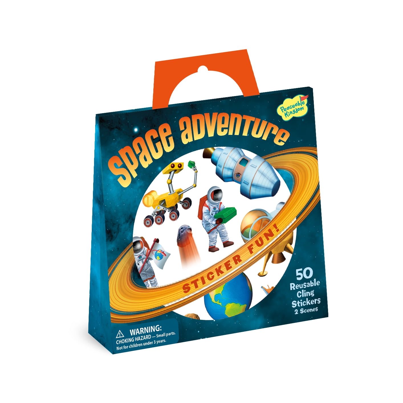 Peaceable Kingdom Space Adventure Reusable Sticker Tote - Ages 3 ...