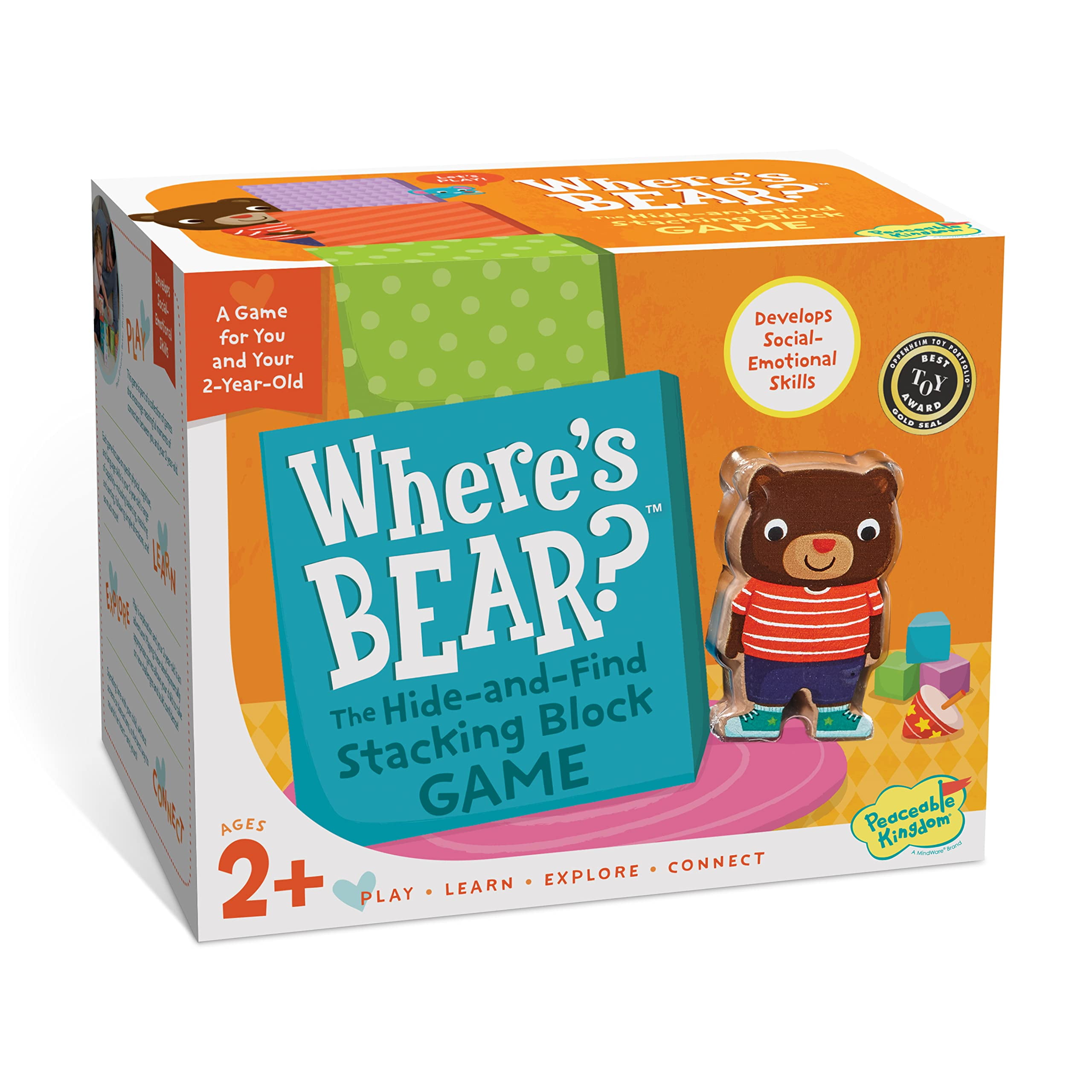 Peaceable Kingdom Where's Bear? AIF4 The Hide and Find Stacking Block ...