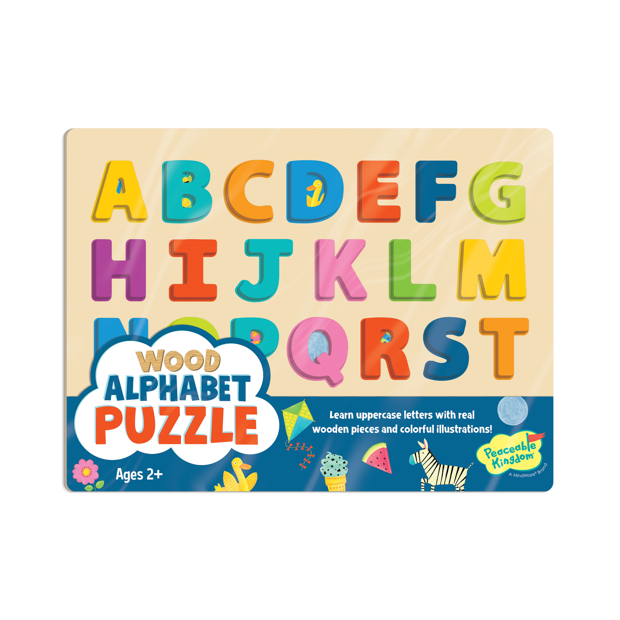 Spark. Create. Imagine. 3-D Wood Alphabet Puzzle Set, 26 Pieces ...