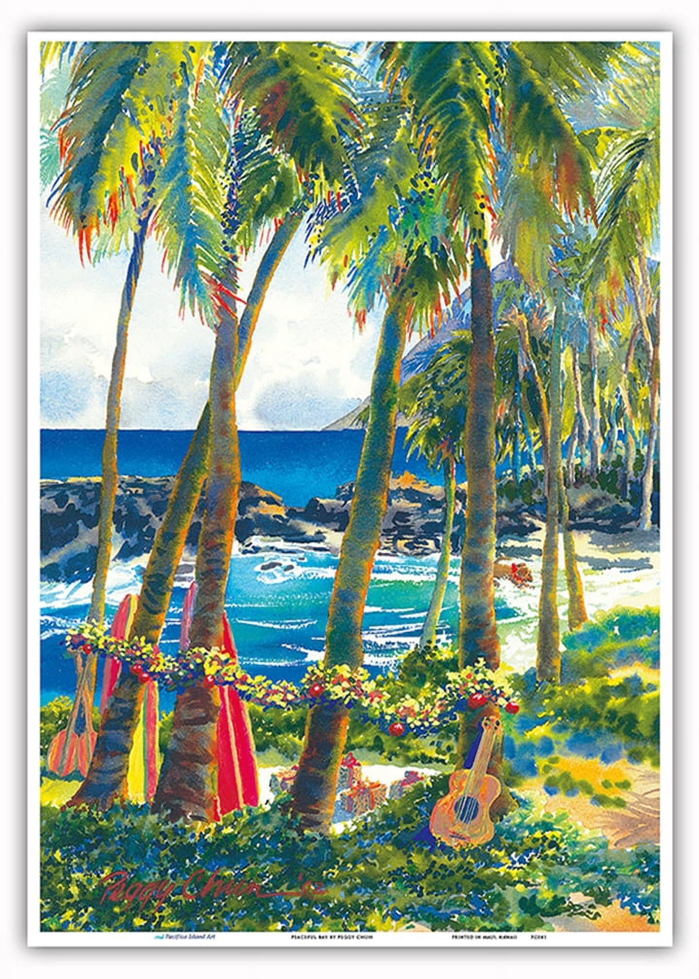 Peaceful Bay - Hawaiian Surfer’s Beach Party - From an Original Hawaii ...